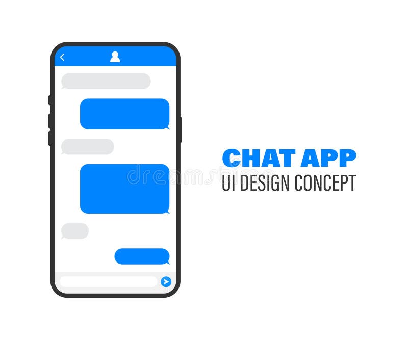 Flat Messages Bubbles. Chat Interface Stock Vector - Illustration of ...