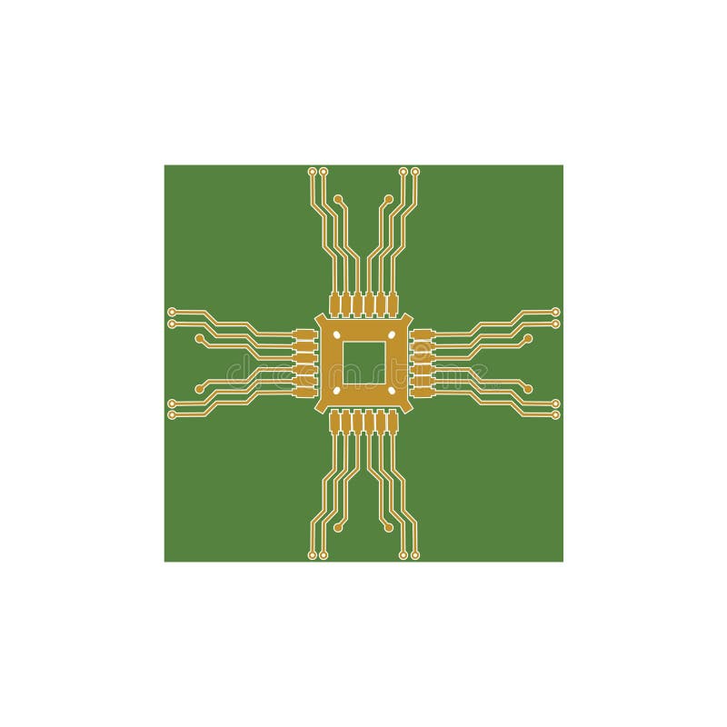 Flat Microelectronics Circuits Stock Illustrations – 74 Flat ...