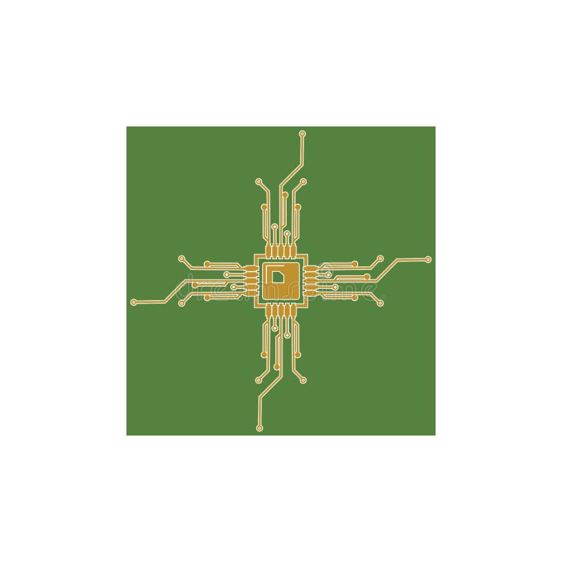 Flat Microelectronics Circuits Stock Illustrations – 74 Flat ...