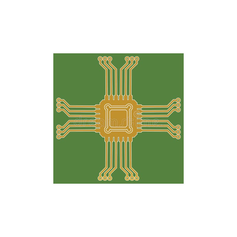 Flat Microelectronics Circuits Stock Illustrations – 90 Flat ...