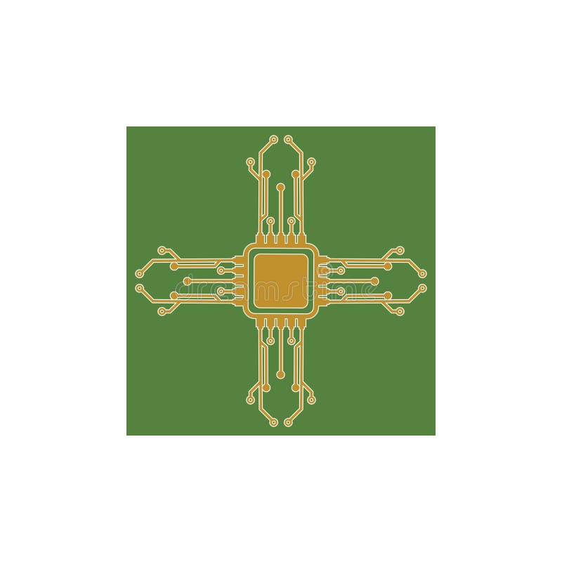 Flat Microelectronics Circuits Stock Illustrations – 74 Flat ...