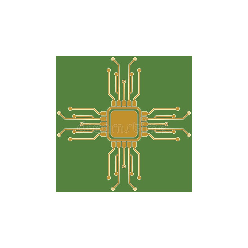 Flat Microelectronics Circuits Stock Illustrations – 74 Flat ...