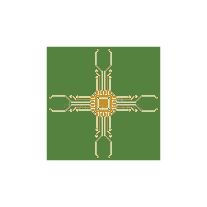 Flat Microelectronics Circuits. Circuit Board Vector, Green Background ... Flat Microelectronics Circuits. Circuit Board Vector, Green Background ...