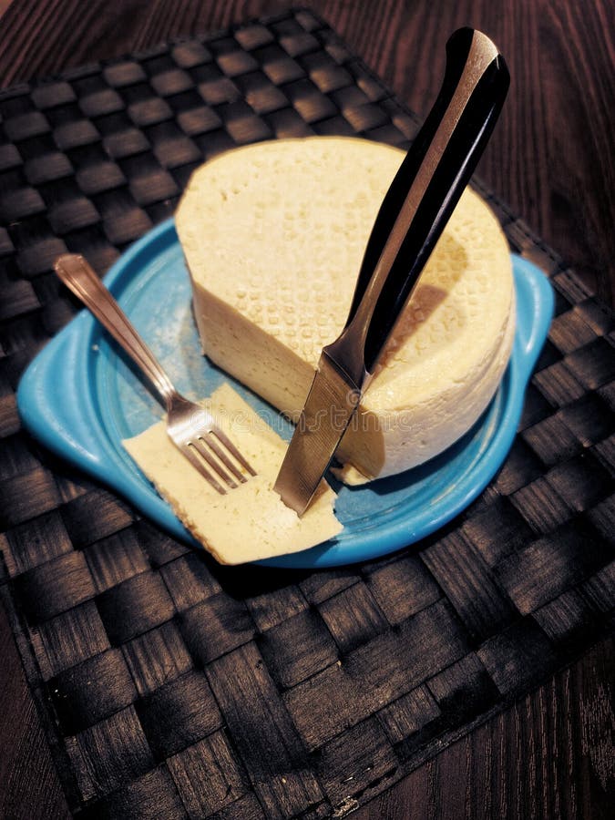 Flat Minas Cheese on the Counter Sliced Stock Image - Image of cuisine ...