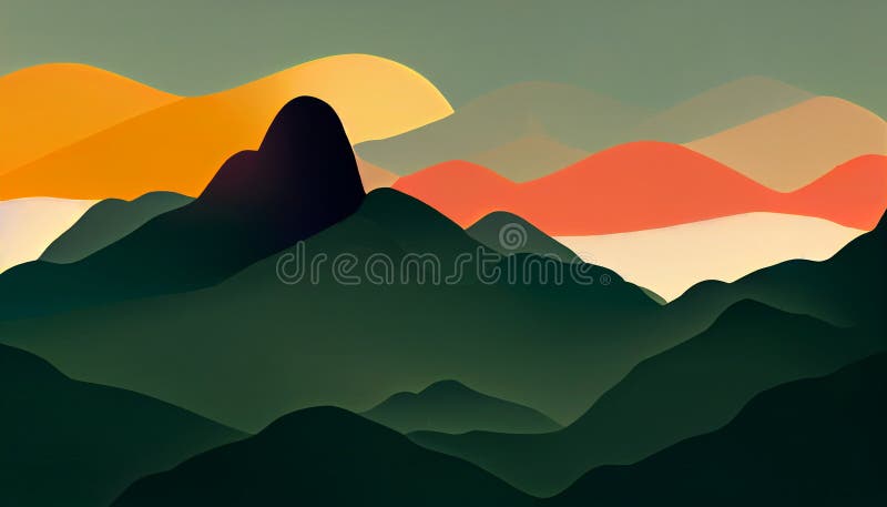 Flat Minimal Tropical Forest Stock Illustration - Illustration of ...