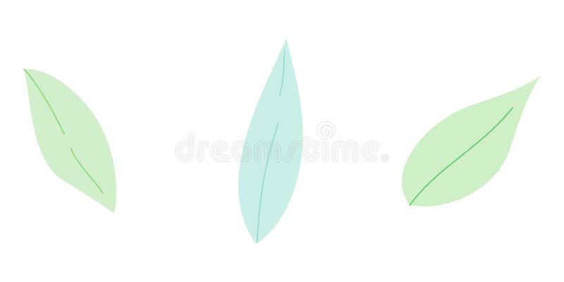 Flat Minimal Leaves. Vector Leaves Design Templates. Leaves Icon Vector ...