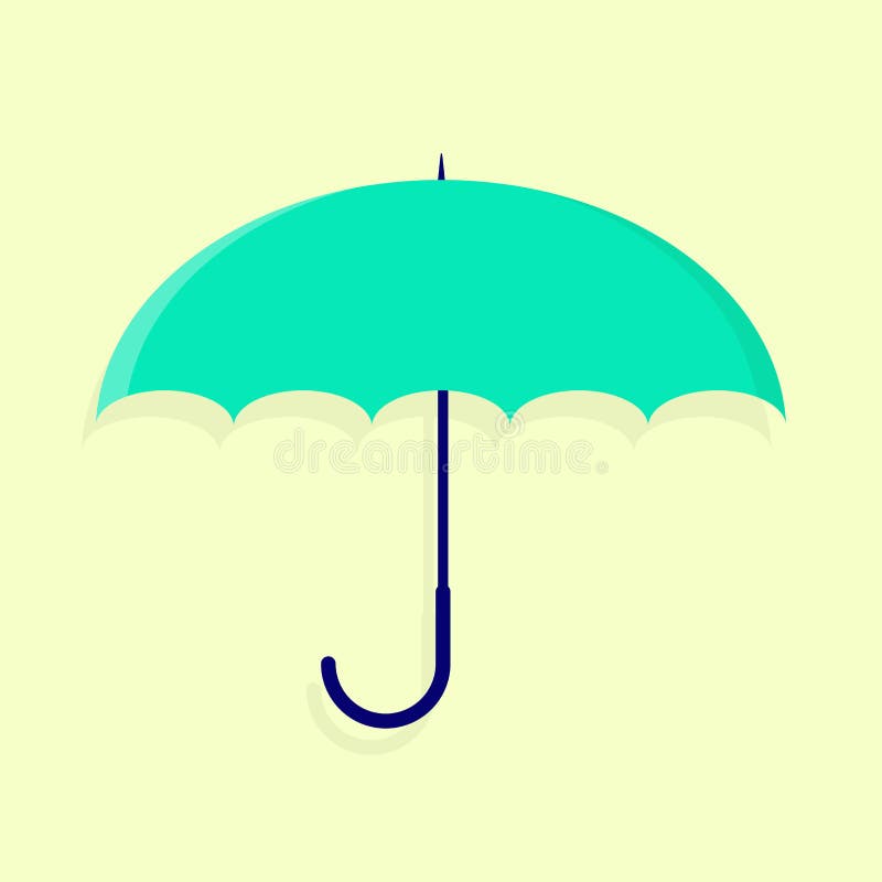 Flat and Minimal Opened Umbrella Vector Design Stock Vector ...