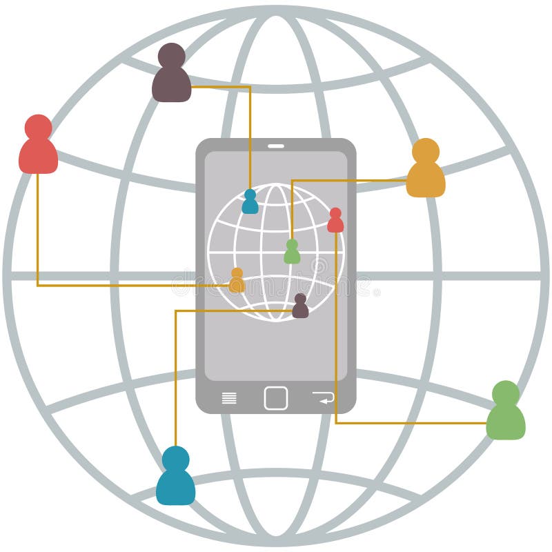 Flat Mobile Infographic of Connect People, Vector Stock Vector ...