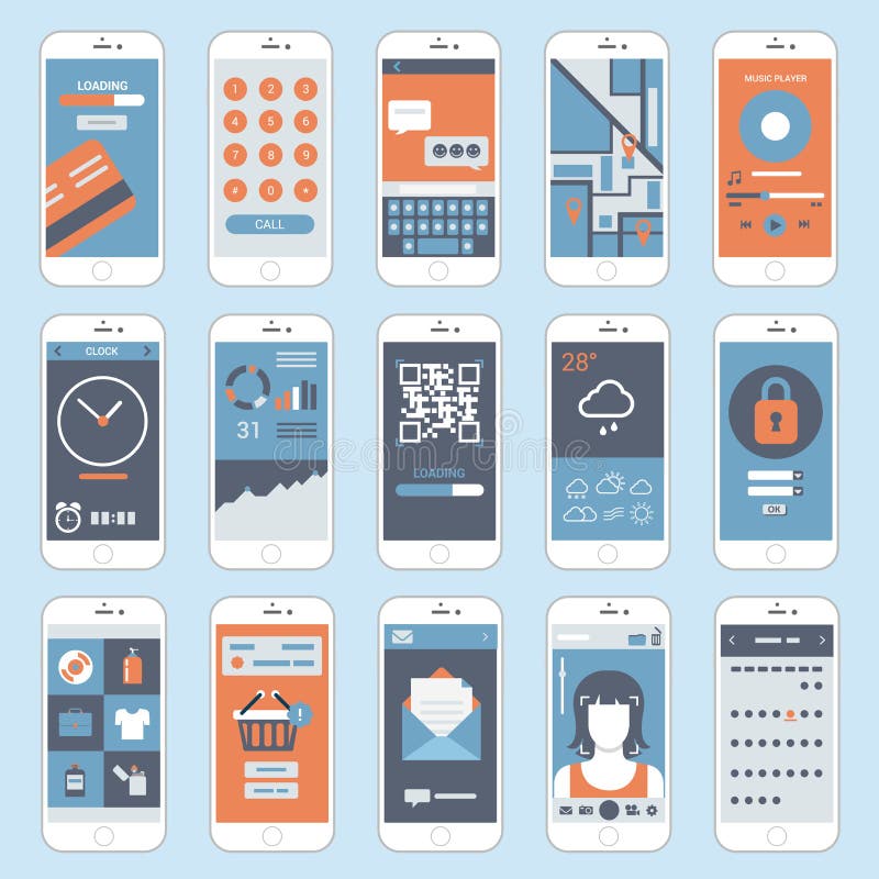 Mobile Interface Layout Stock Illustrations – 65,591 Mobile Interface ...