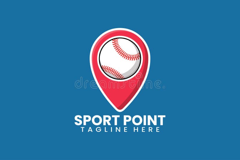 Flat Modern Baseball Pin Point Logo Template Stock Vector ...