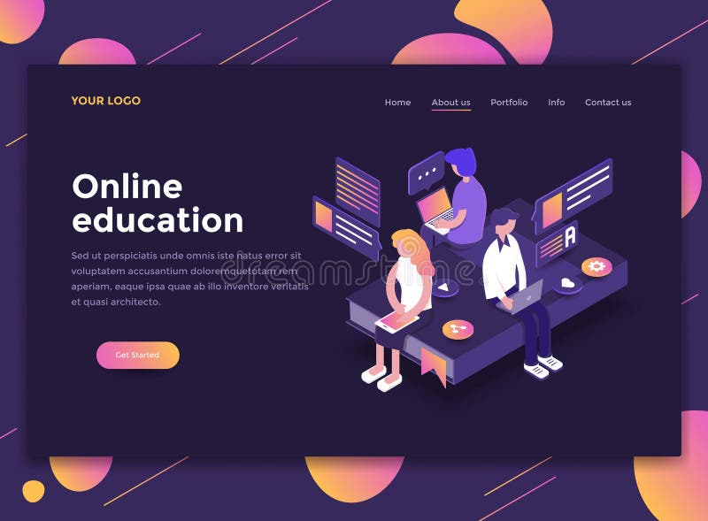 Flat Modern Design of Website Template - Online Education Stock Vector ... Flat Modern Design of Website Template - Online Education Stock Vector ...