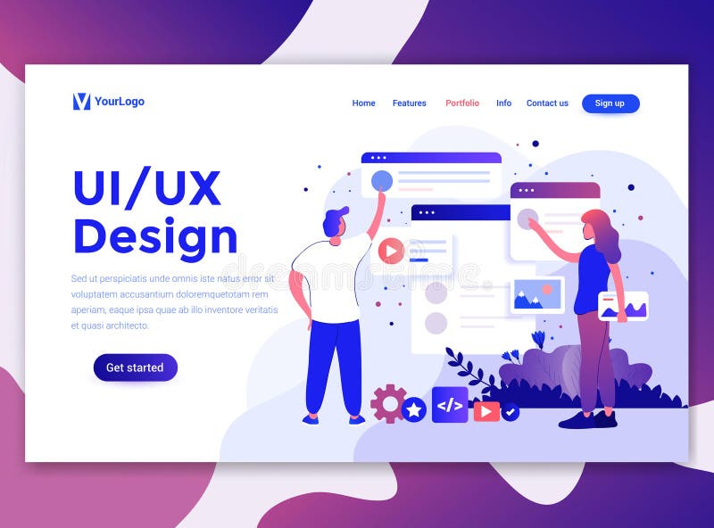 Flat Modern Design of Wesite Template - Ui Design Stock Vector ... Flat Modern Design of Wesite Template - Ui Design Stock Vector ...