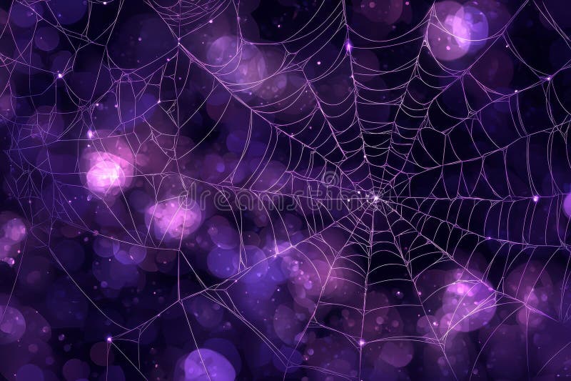 A Flat Modern Illustration of Cobwebs on a Dark Blue Background ...