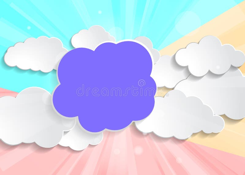 Flat Modern Pastel Colored Art Design Graphic Image of Sunny Ray Stock ...