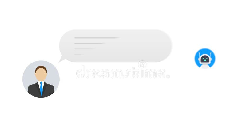 Flat Modern Style Cartoon Character Illustration Icon Design. Chat Bot ...