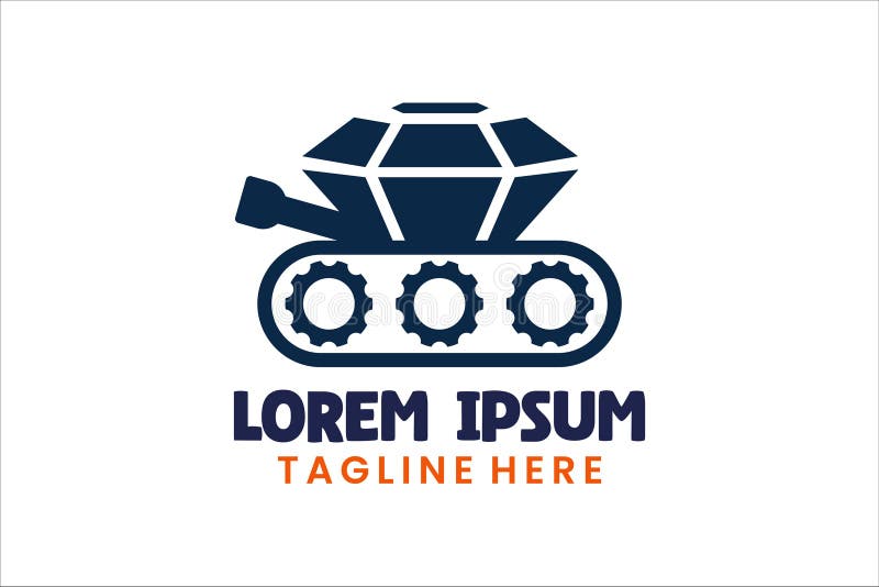 Flat Modern Tank with Diamond Logo Icon Template Stock Vector ...