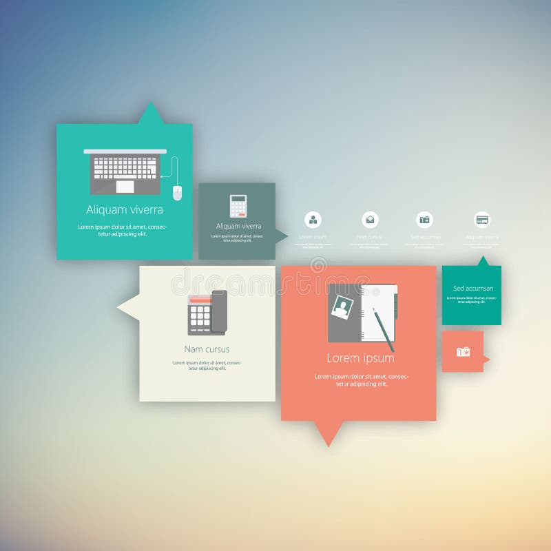 Flat Modern Web Design Elements Stock Vector - Illustration of modern ...