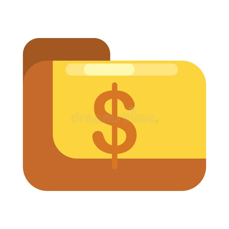 Money Folder Icon, Outline Style Stock Vector - Illustration of ...