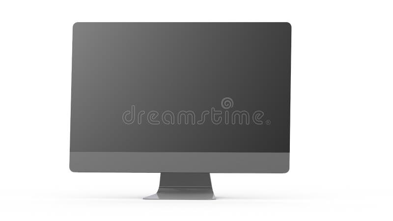 A Flat Monitor White Screen Computer, Pc Display Digital Wide Screen ...