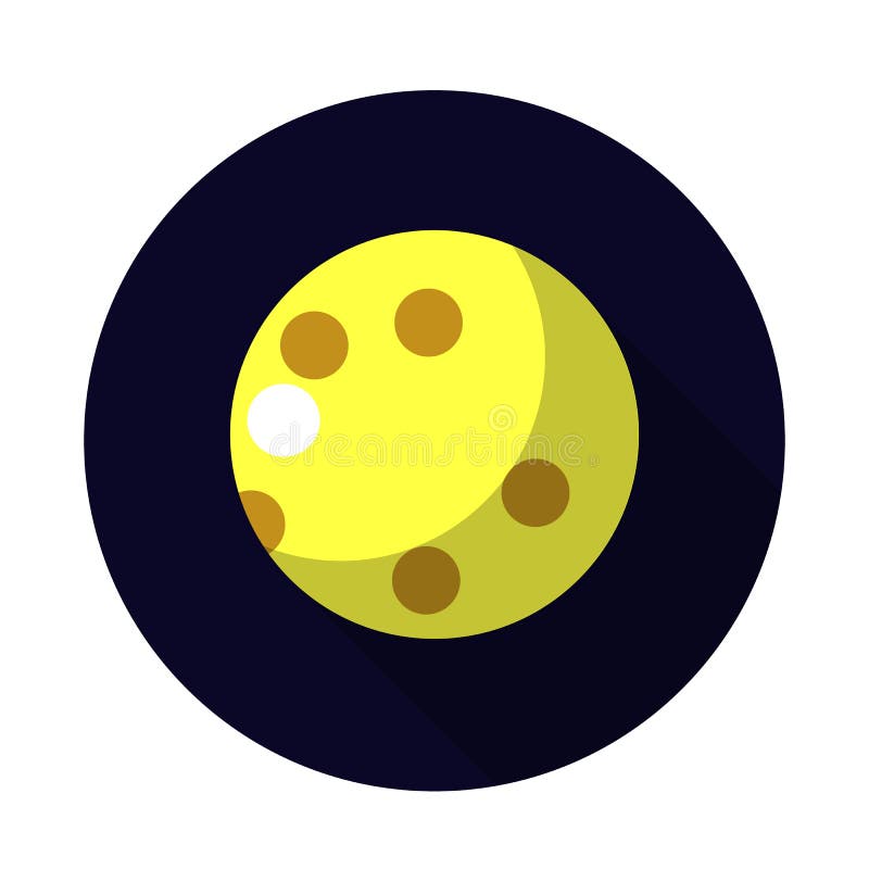 Flat Moon Icon. Night Symbol. Vector Illustration. Stock Vector ...
