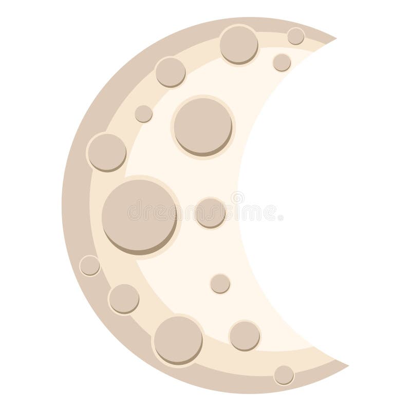 Flat Moon Illustration stock vector. Illustration of moon - 333410855