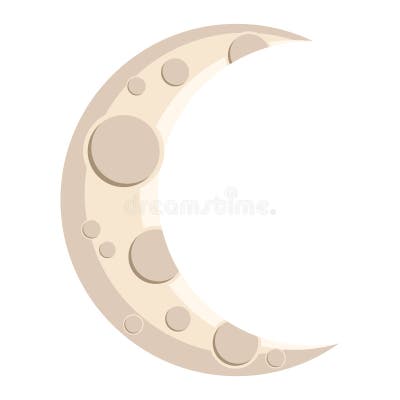 Flat Moon Illustration stock vector. Illustration of flat - 333410862
