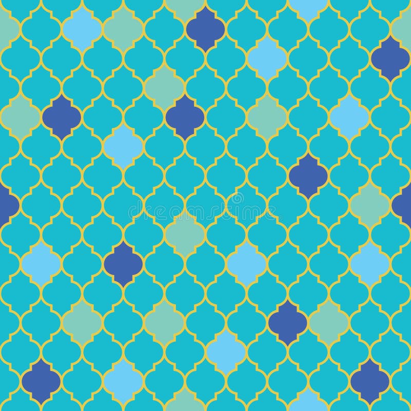 Flat Moroccan Seamless Pattern Vector Stock Vector - Illustration of ...
