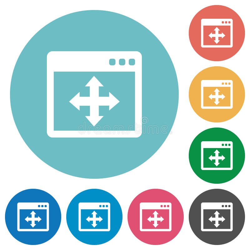 Flat move window icons stock vector. Illustration of directions - 186268521