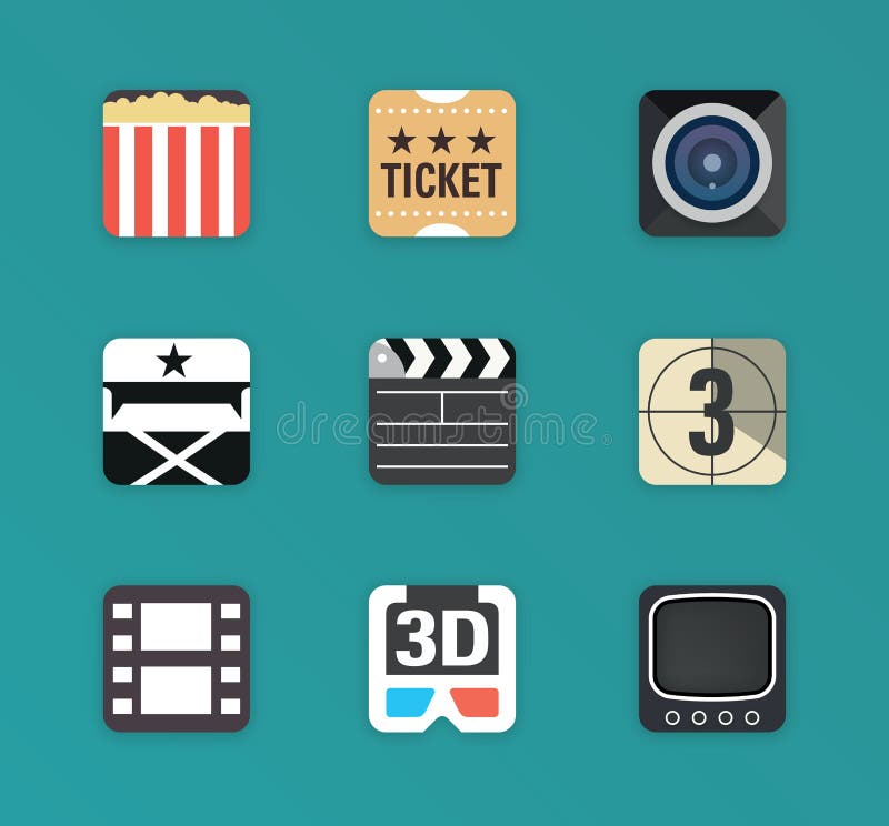 Vintage Movie Icon Set Stock Illustrations – 14,040 Vintage Movie Icon ...