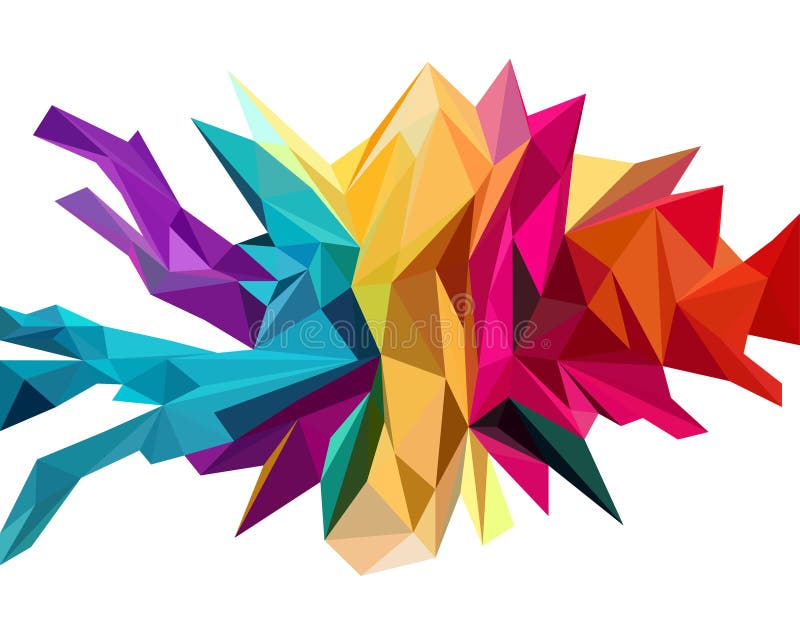 Flat Multi Colorful Polygon Background Texture Stock Vector ...