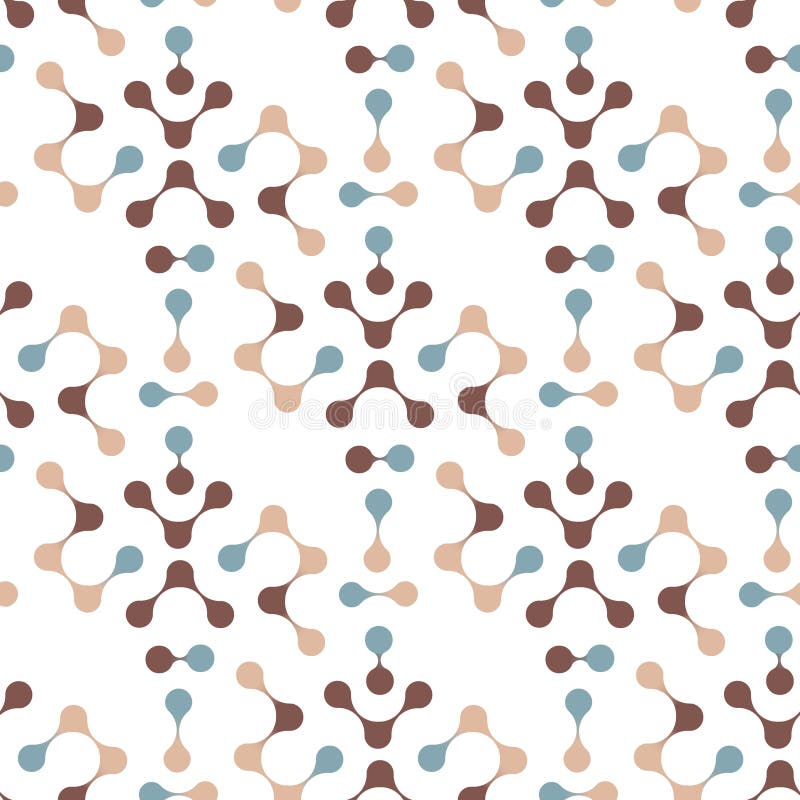Flat Multicolor Molecules Seamless Pattern Stock Illustration ...
