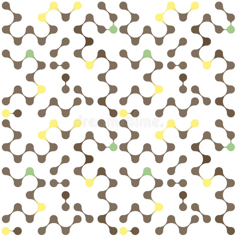 Flat Multicolor Molecules Seamless Pattern Stock Illustration ...