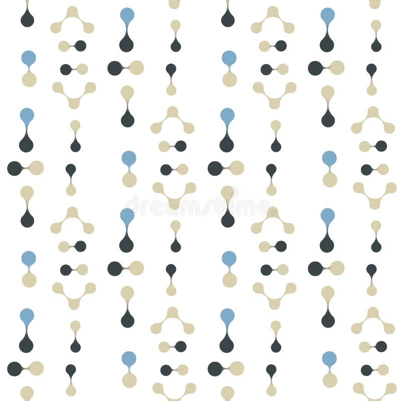 Flat Multicolor Molecules Seamless Pattern Stock Illustration ...