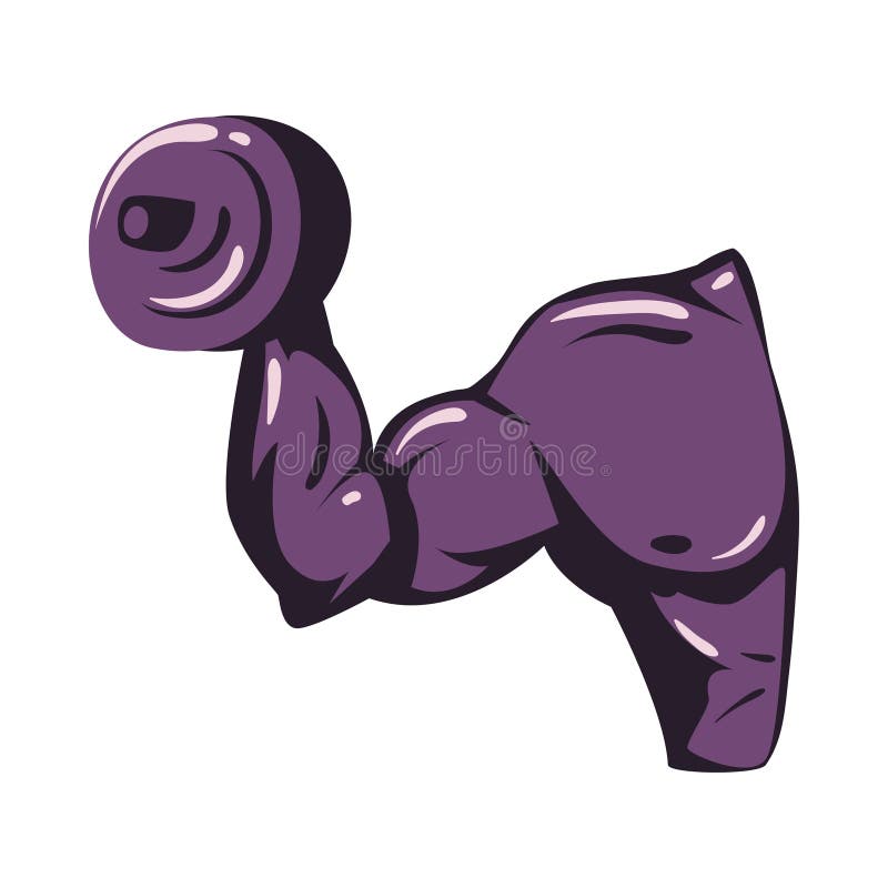 Flat muscular arm stock vector. Illustration of workout - 273198194