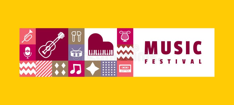 Music horizontal banners stock vector. Illustration of bass - 46387833