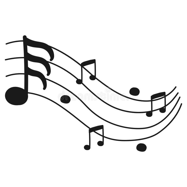 Flat Musical Notes Illustration Stock Vector - Illustration of tune ...