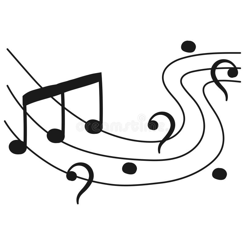 Flat Musical Notes Illustration Stock Vector - Illustration of tune ...