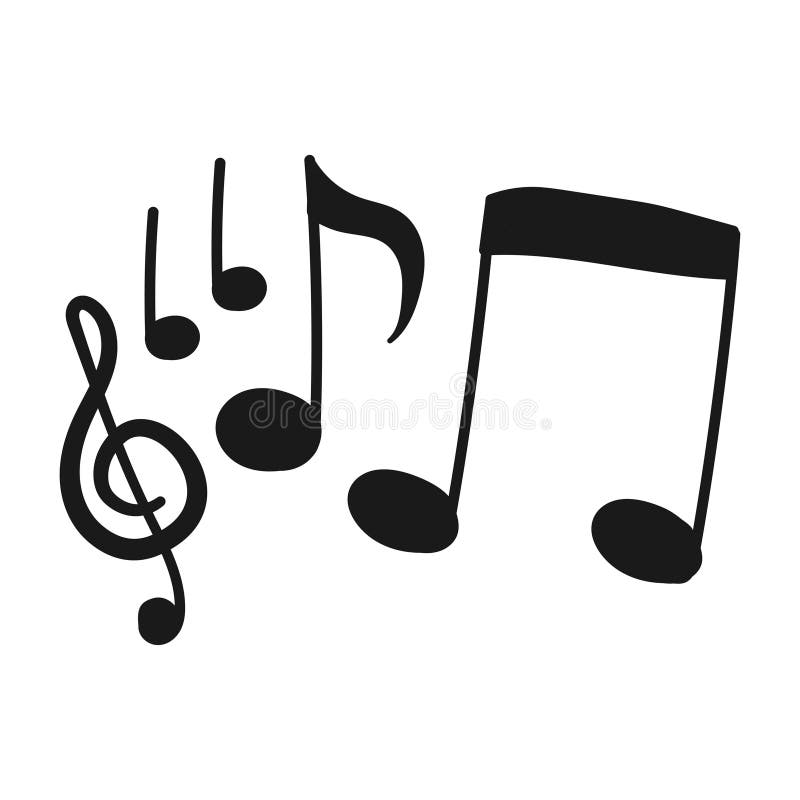 Flat Musical Notes Illustration Stock Vector - Illustration of artistic ...