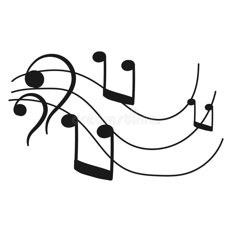 Flat Musical Notes Illustration Stock Vector - Illustration of ...