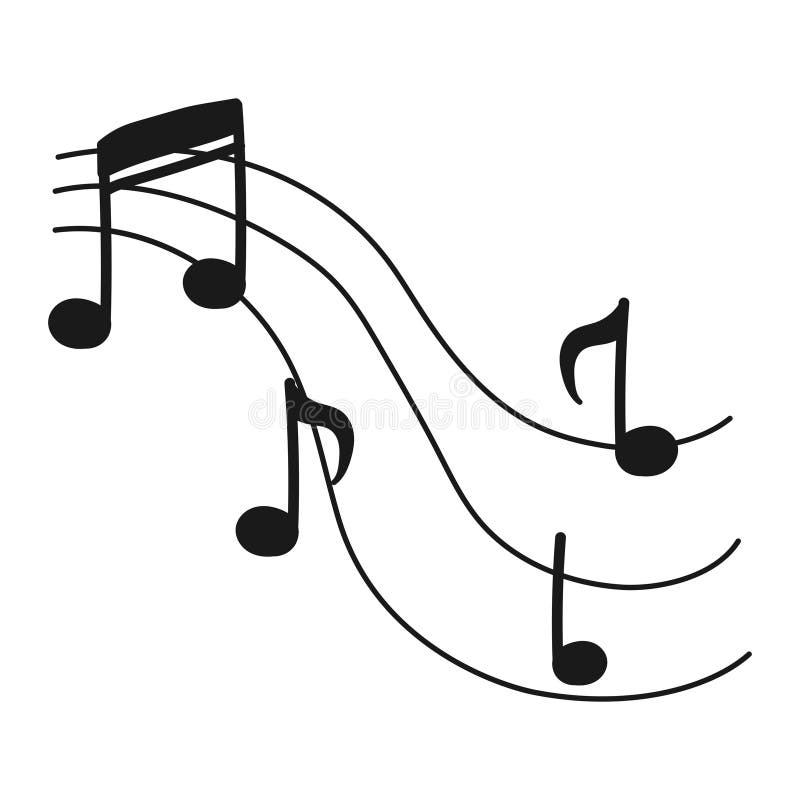 Flat Musical Notes Illustration Stock Vector - Illustration of ...