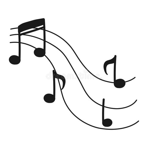 Flat Musical Notes Illustration Stock Vector - Illustration of ...