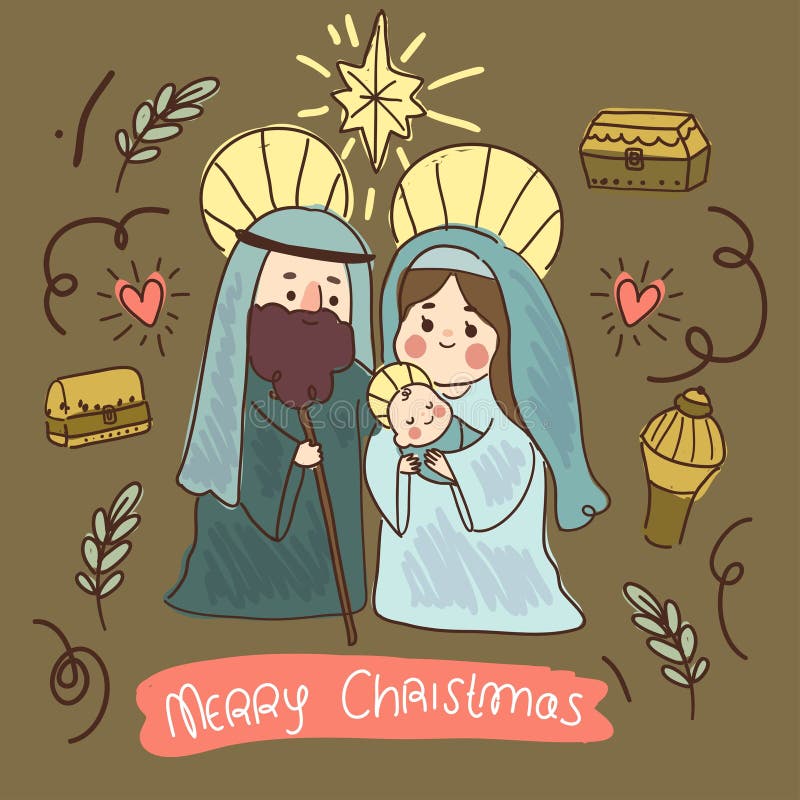 Flat Nativity Scene Vector Design Illustration Stock Vector ...
