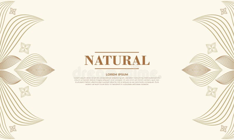 Flat Natural Floral Stem Background Stock Vector - Illustration of ...