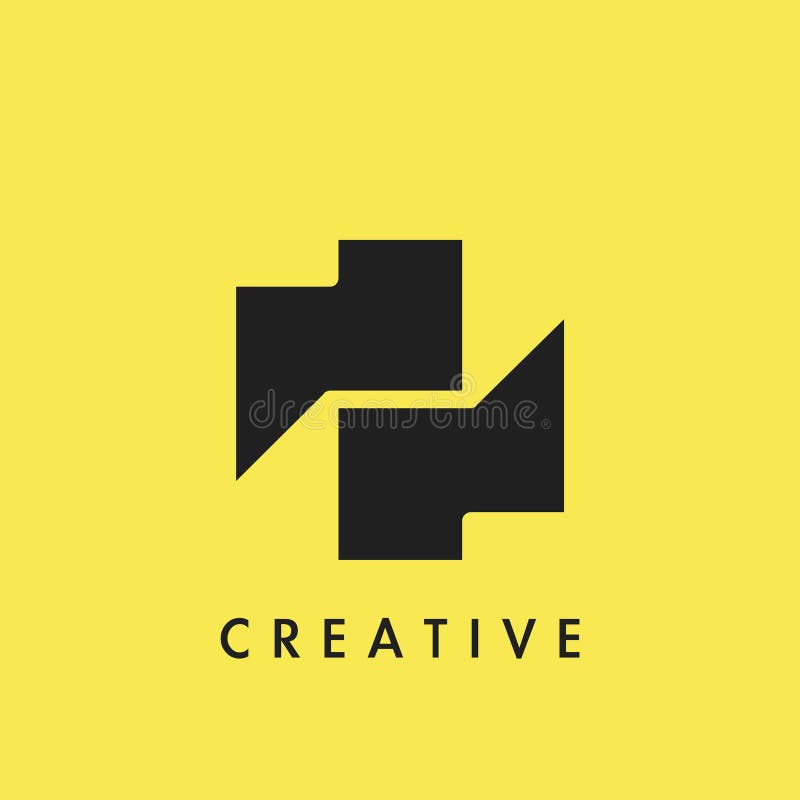 Flat Negative Space Initial Letter Z Logo Icon Simple Vector Design ...