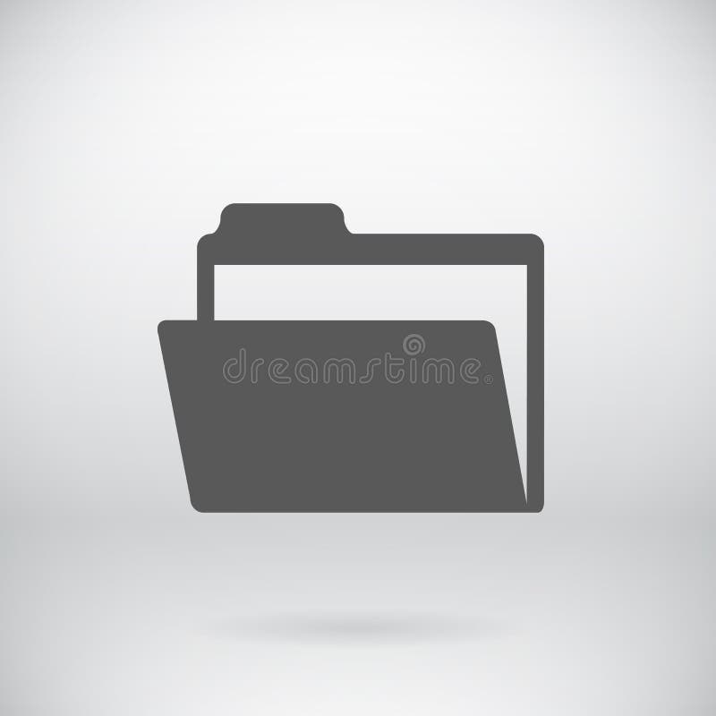 Flat New Folder Vector Open Folder Symbol Stock Vector - Illustration ...