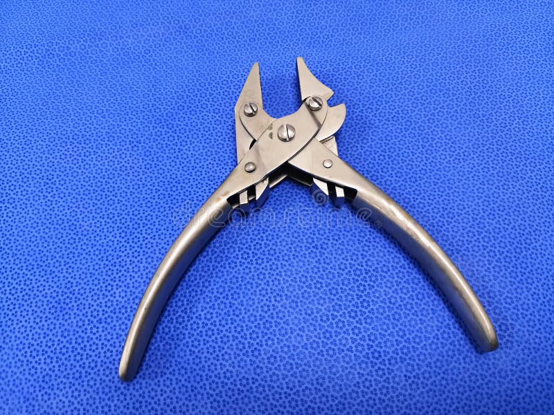 Flat Nose Wire Cutting Pliers Forceps with Side Cutter Stock Image ...