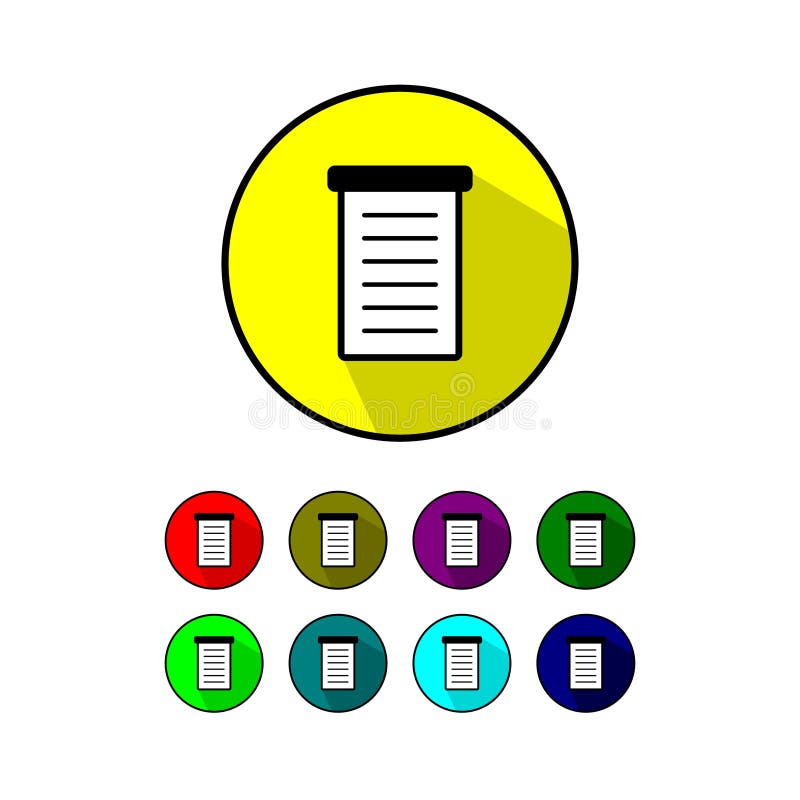 Flat Note Icon. Suitable for Web Design and Mobile Applications. with ...