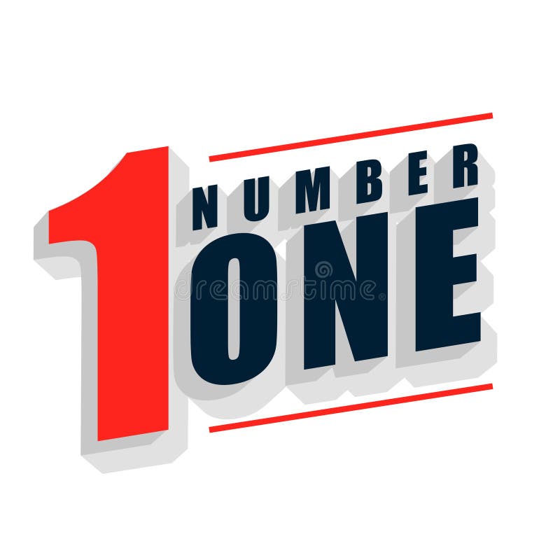 Flat Number One Winner Label Design Stock Vector - Illustration of ...