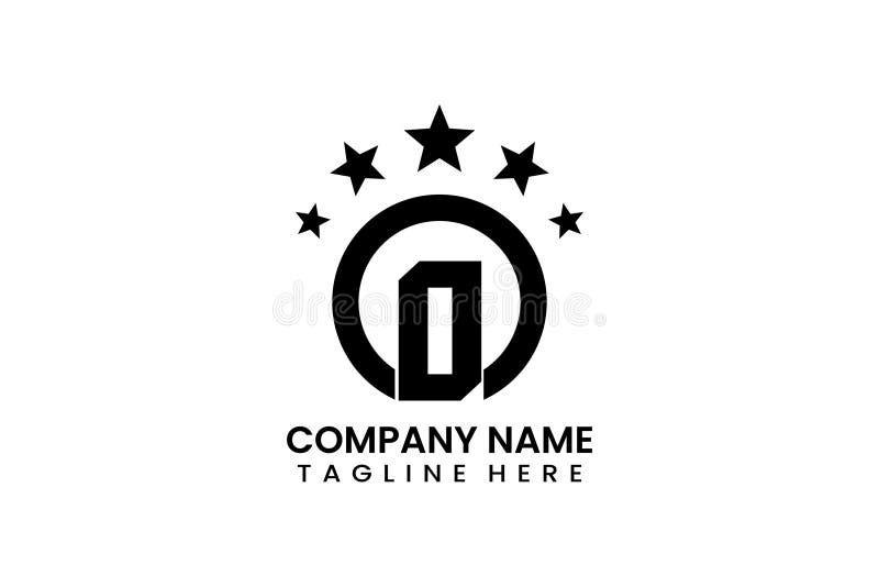 Flat Number Zero Winner Achievement Logo Template Stock Vector ...