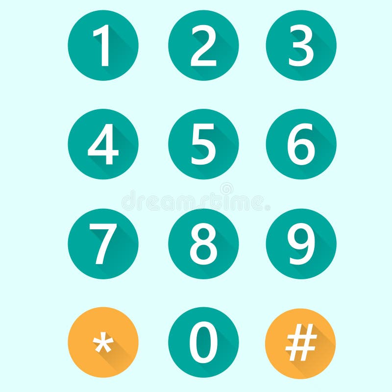 Flat numbers background stock vector. Illustration of design - 68940984